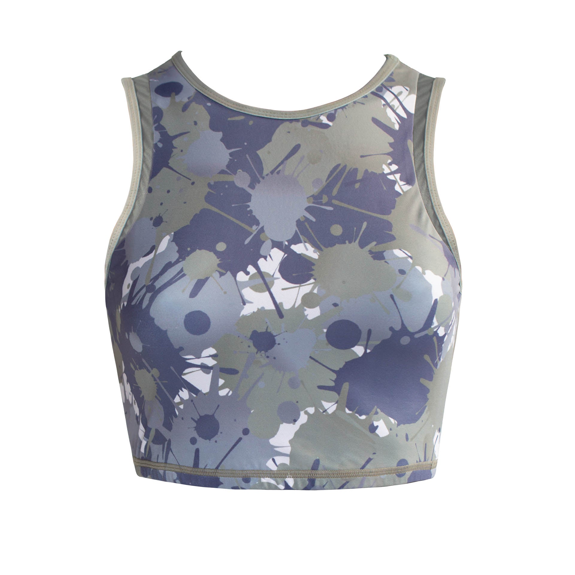 HIGH NECK MESH BACK TOP – YOGANGSTER